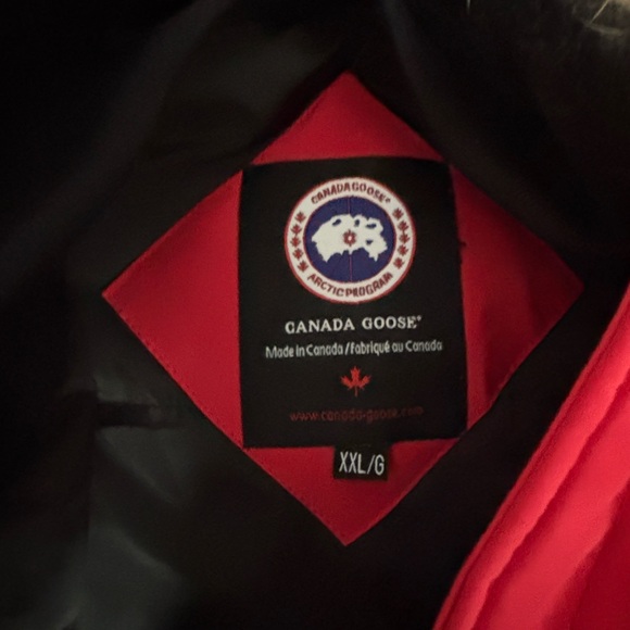 Canada Goose | Jackets & Coats | Canada Goose Red Jacket With Fur Trim ...